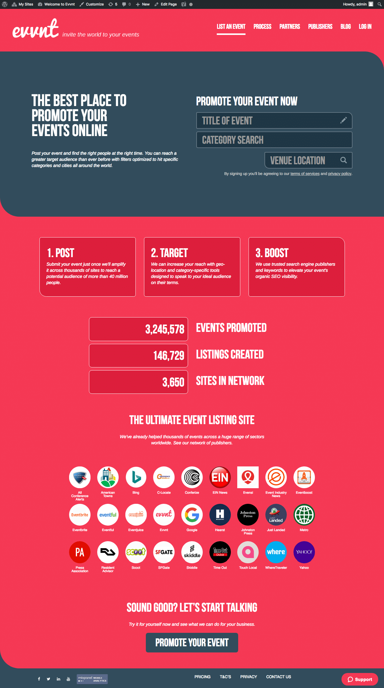 Evvnt Launches New Website | Evvnt