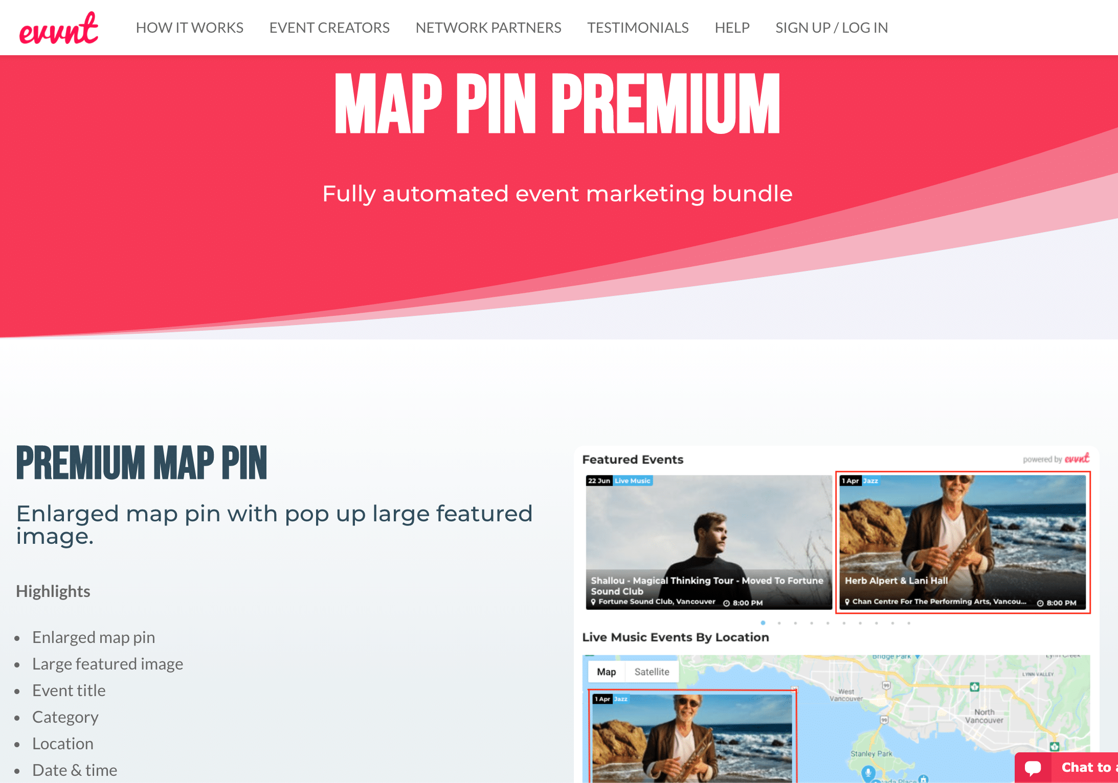 Map Pin: Evvnt for Effective Event Location Promotion